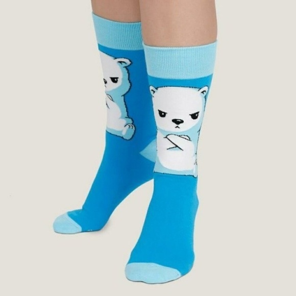 Teeturtle | Underwear & Socks | Teeturtle Mens Grumpy Polar Bear Socks ...